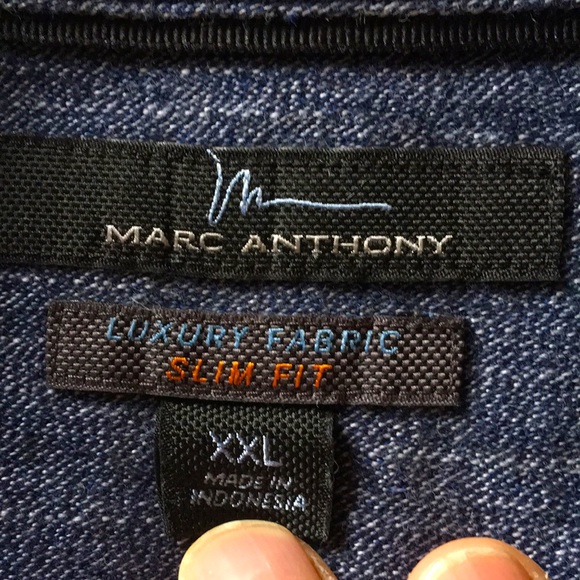 Marc Anthony | Shirts | Marc Anthony Brand Luxury Fabric Xxl Slim Fit ...